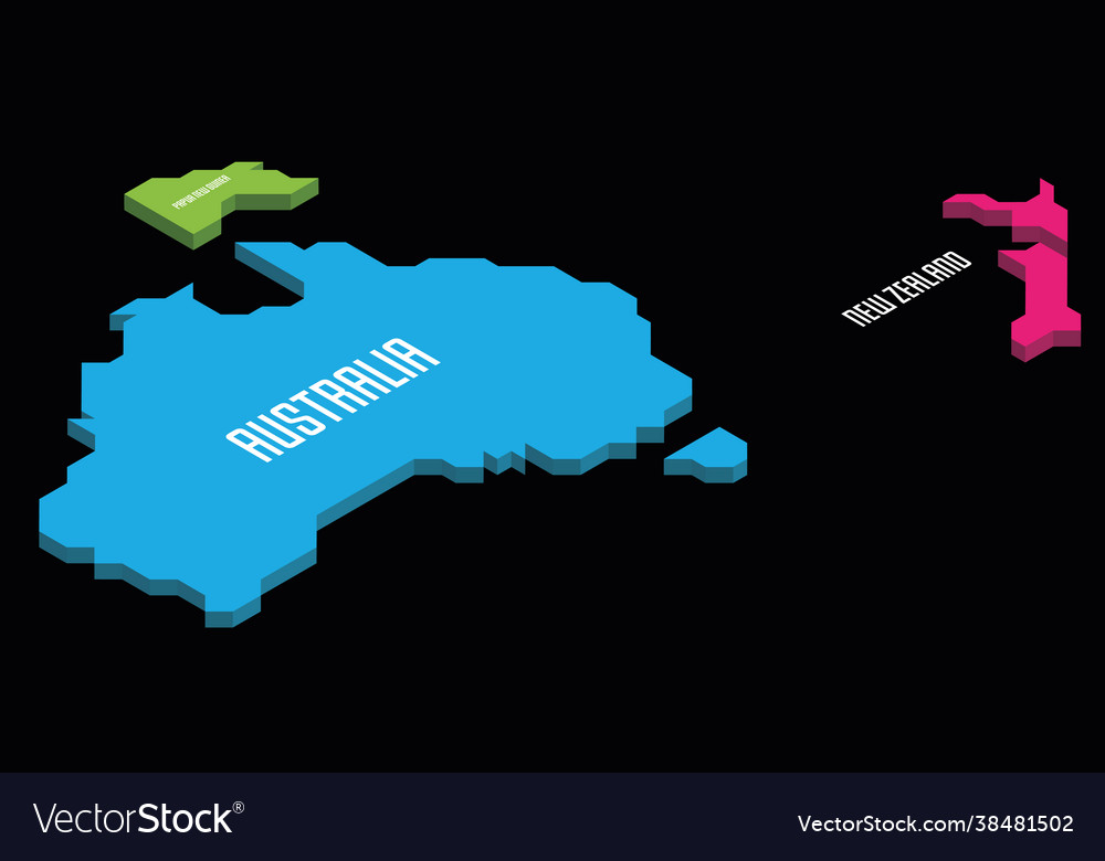 Isometric political map australia Royalty Free Vector Image Isometric political map australia Royalty Free Vector Image