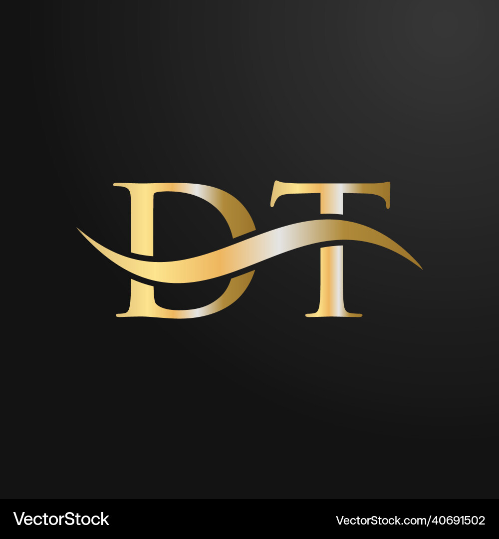 Letter dt logo design template dt d t logo Vector Image