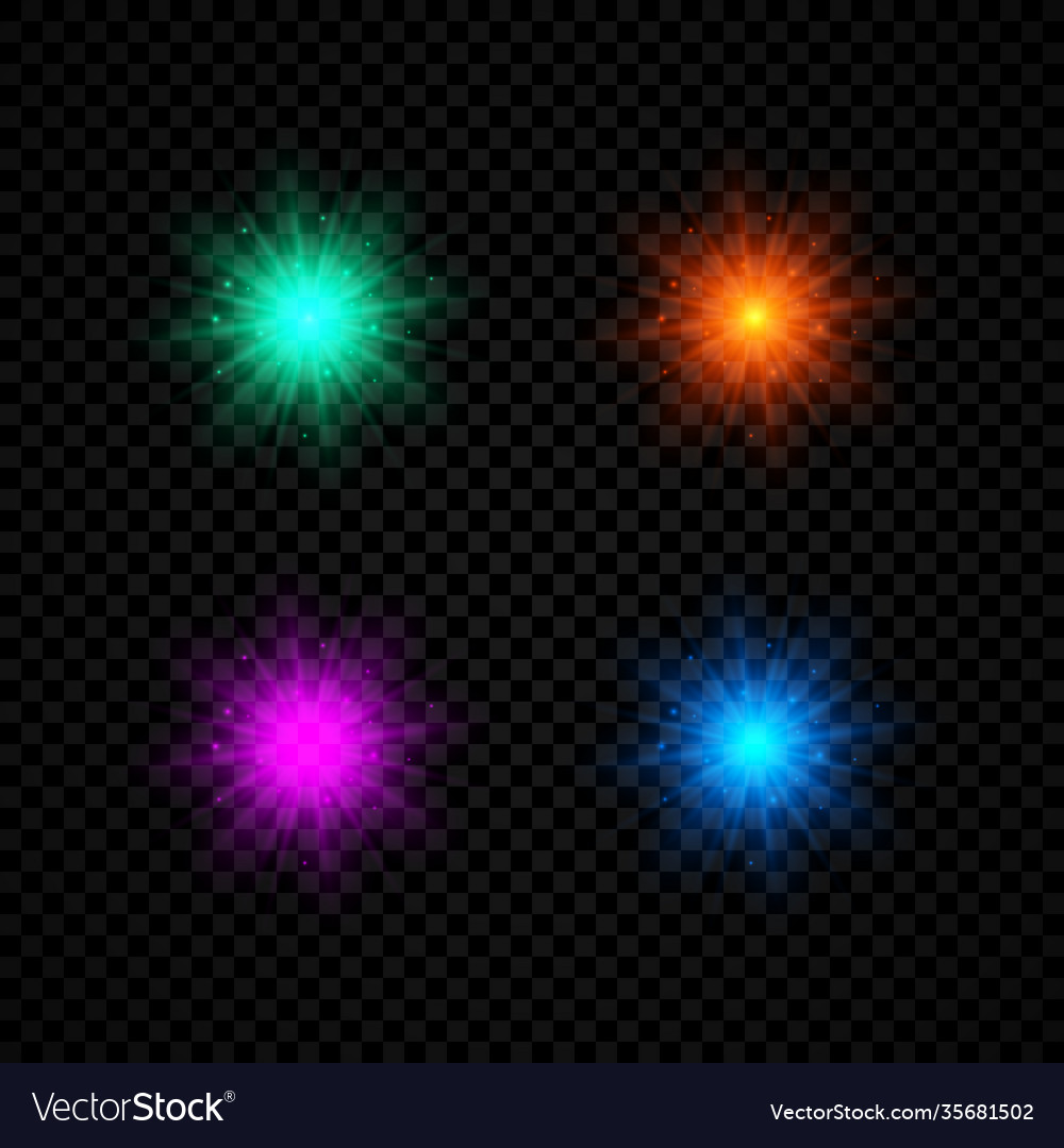 Light effect lens flares Royalty Free Vector Image