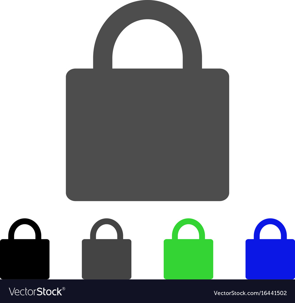 Lock flat icon Royalty Free Vector Image - VectorStock