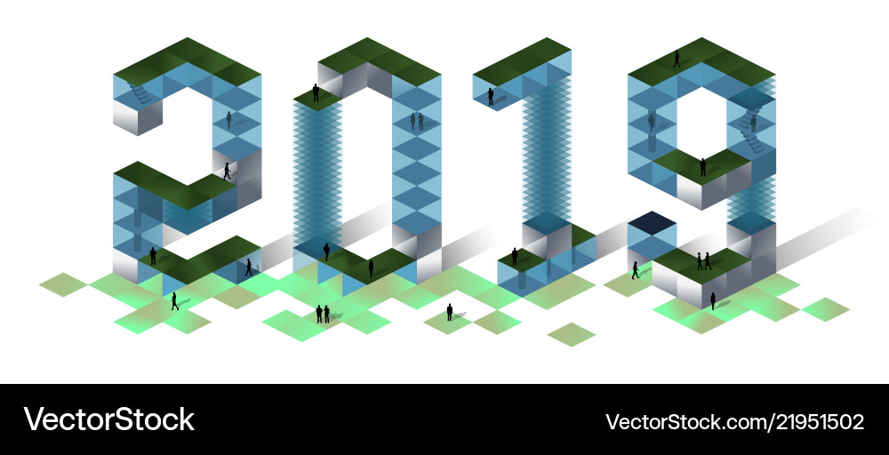 Placard template with abstract geometric shapes Vector Image