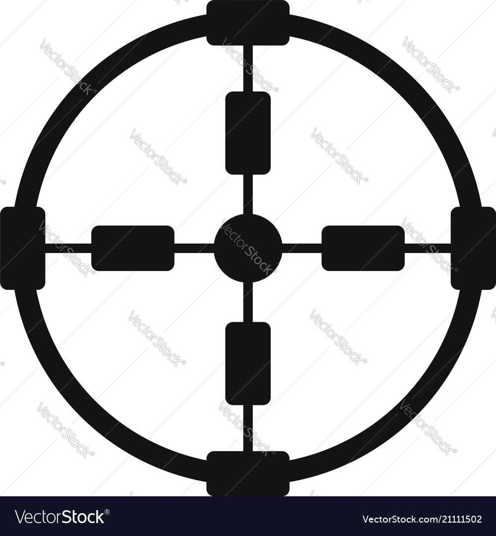 Police aim radar icon simple style Royalty Free Vector Image Police aim radar icon simple style Royalty Free Vector Image