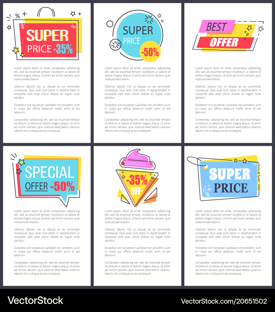 Special offer and super price Royalty Free Vector Image