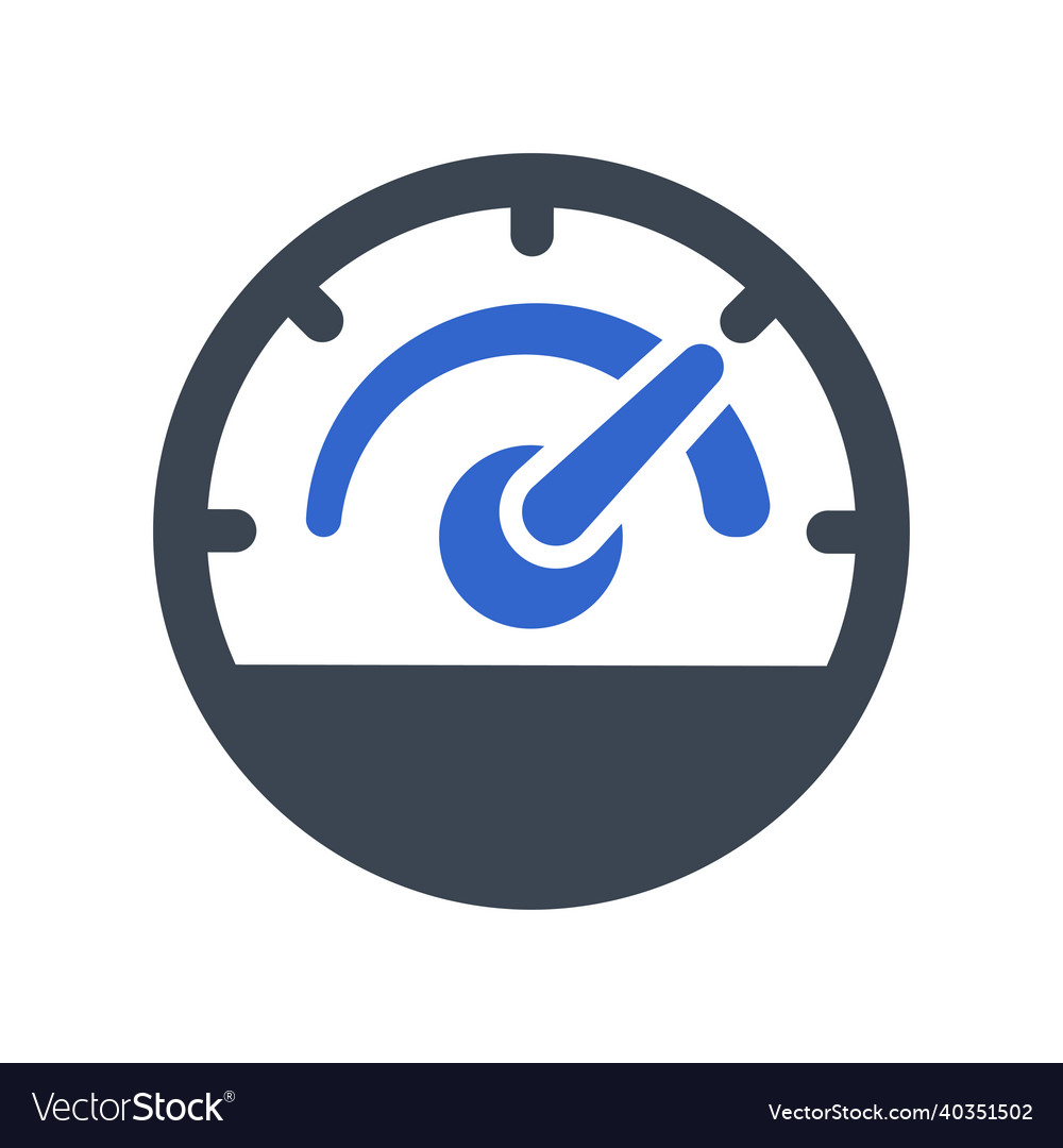 Speedometer performance icon Royalty Free Vector Image