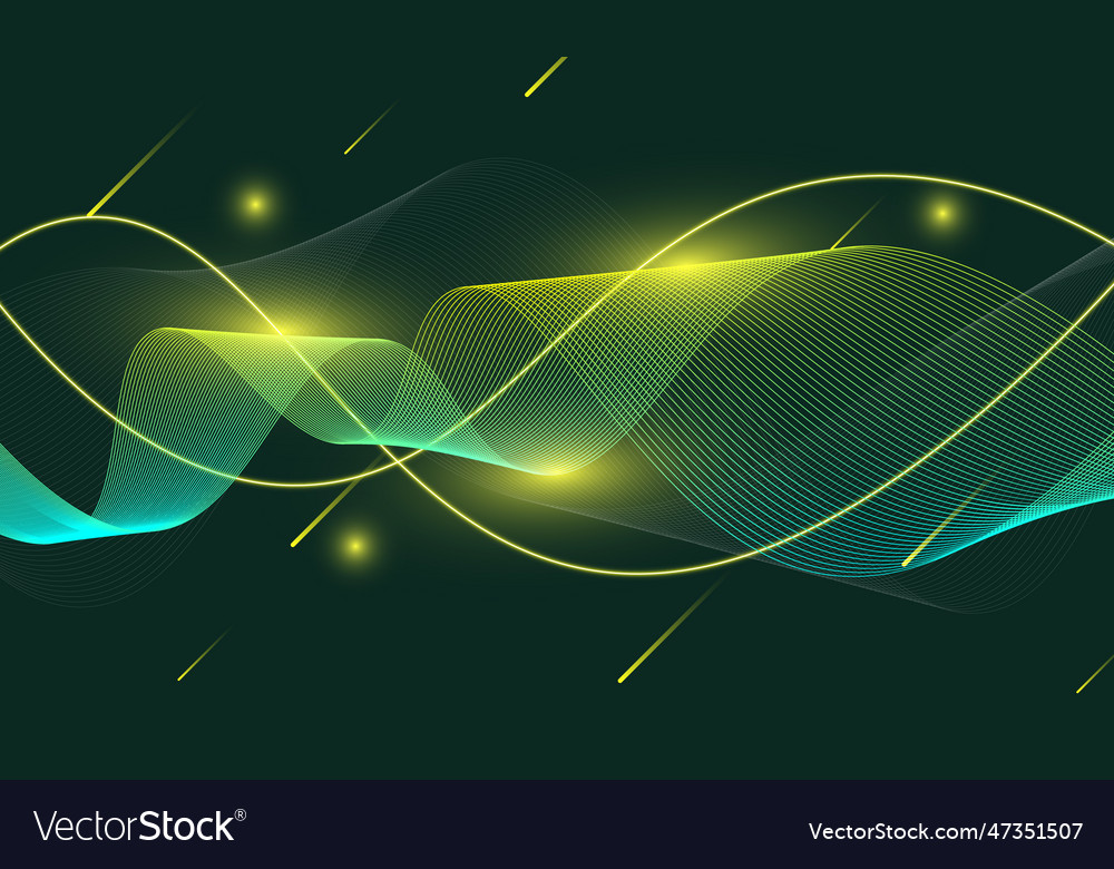 Abstract gradient wave lines background Royalty Free Vector