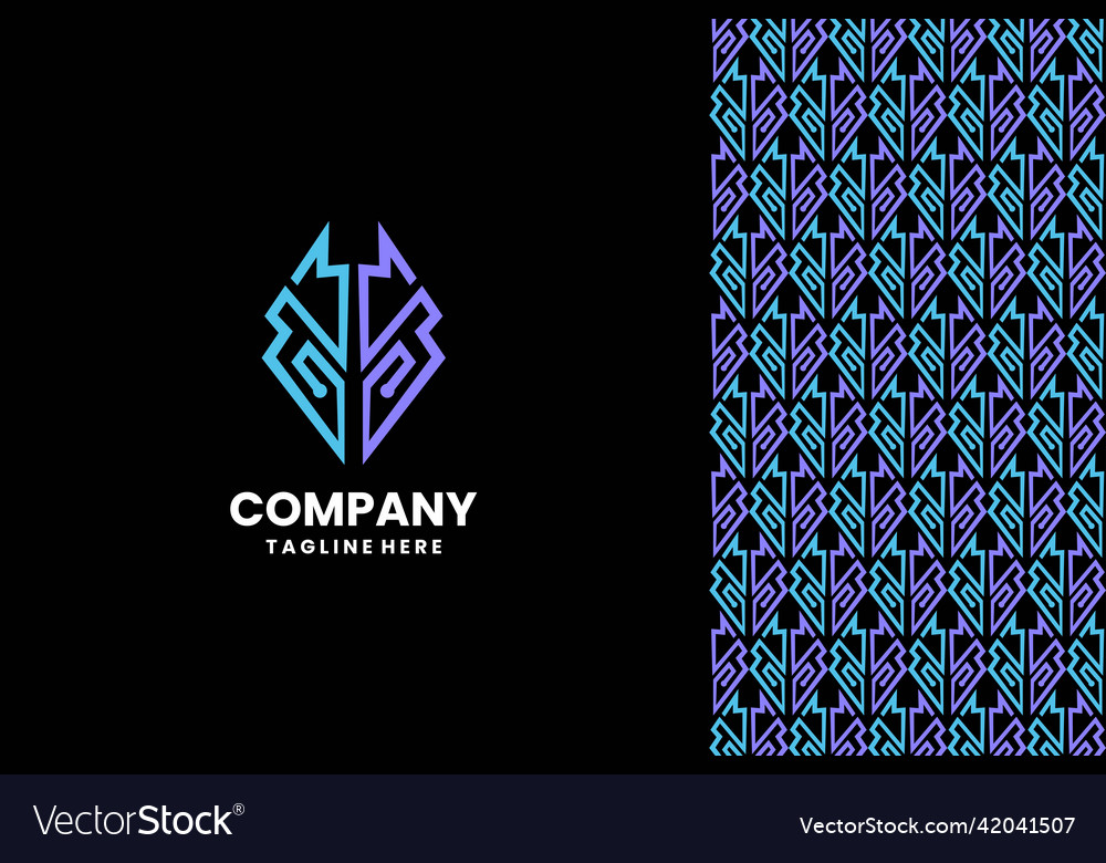 Abstract logo design pattern template Royalty Free Vector