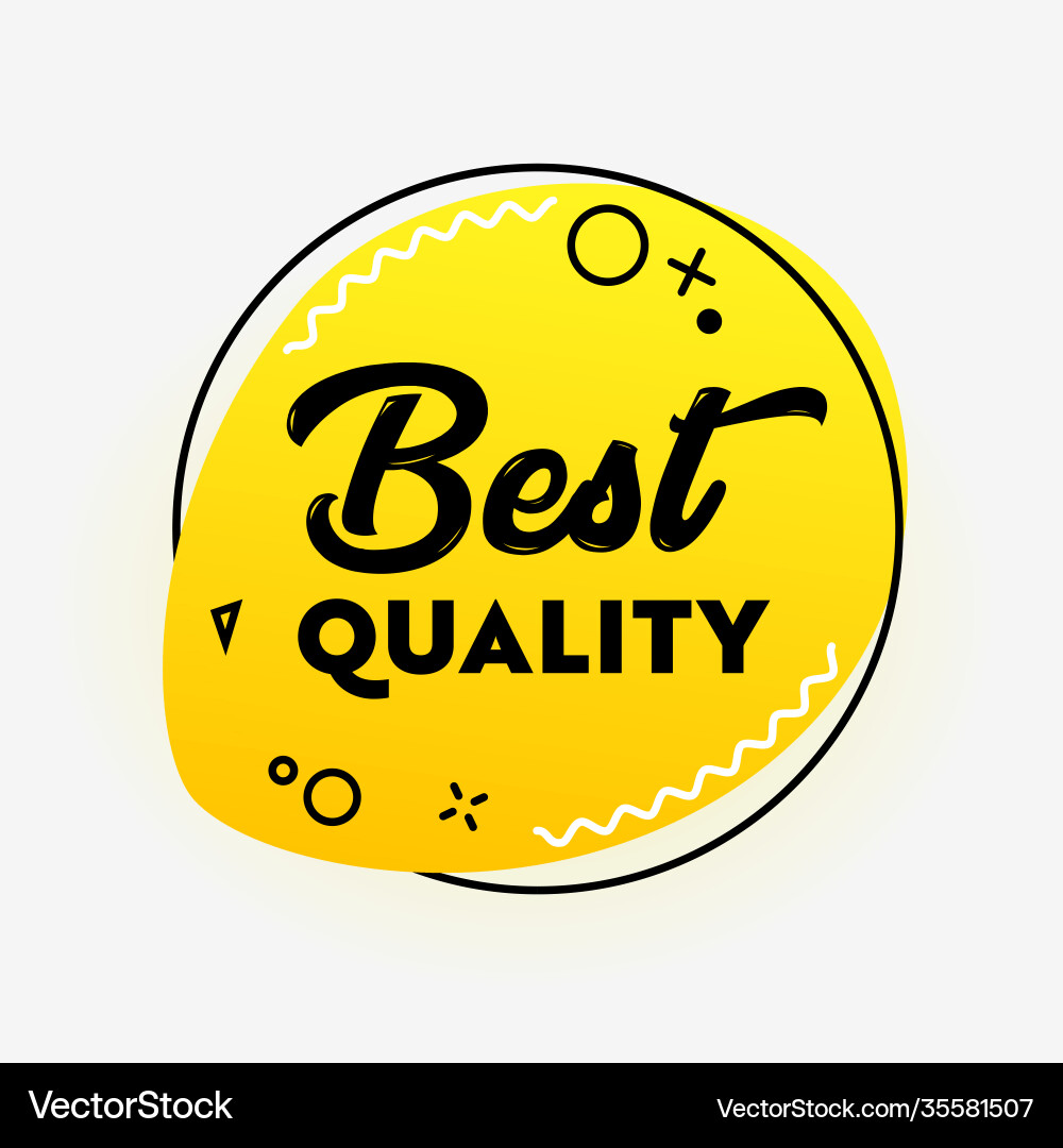 Best quality banner excellent product control Vector Image