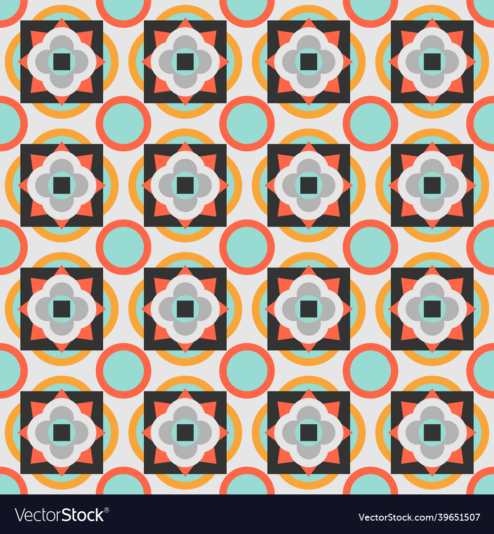 Ceramic tile abstract pattern geometric simple Vector Image