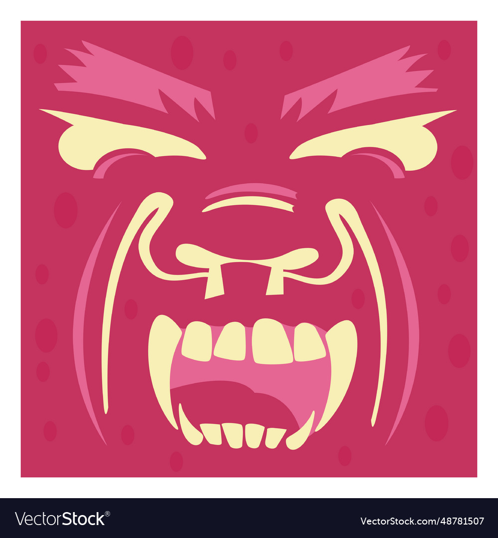 Devil face art Royalty Free Vector Image - VectorStock