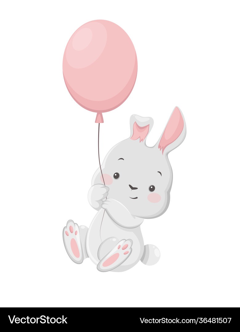 Happy easter funny bunny cartoon character Vector Image