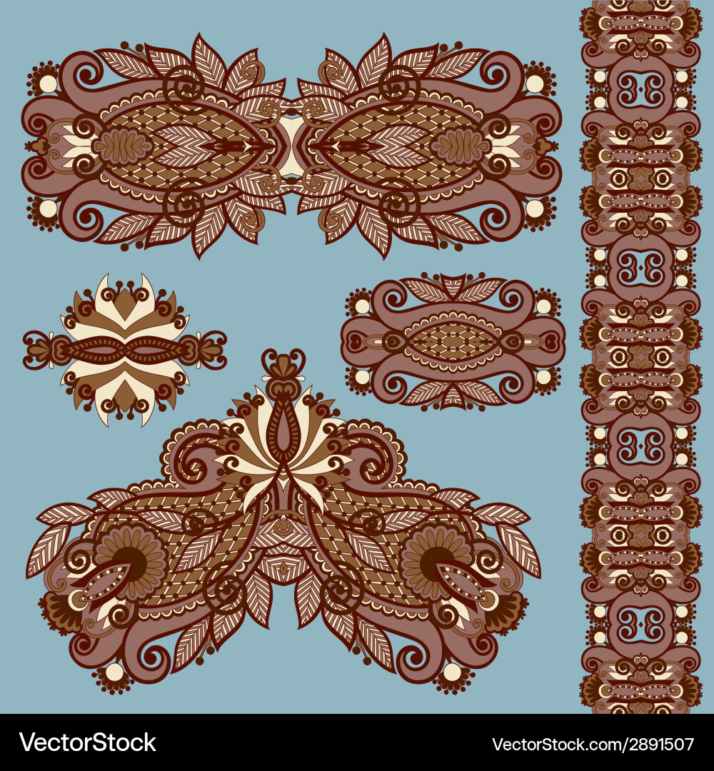 Ornamental floral adornment Royalty Free Vector Image