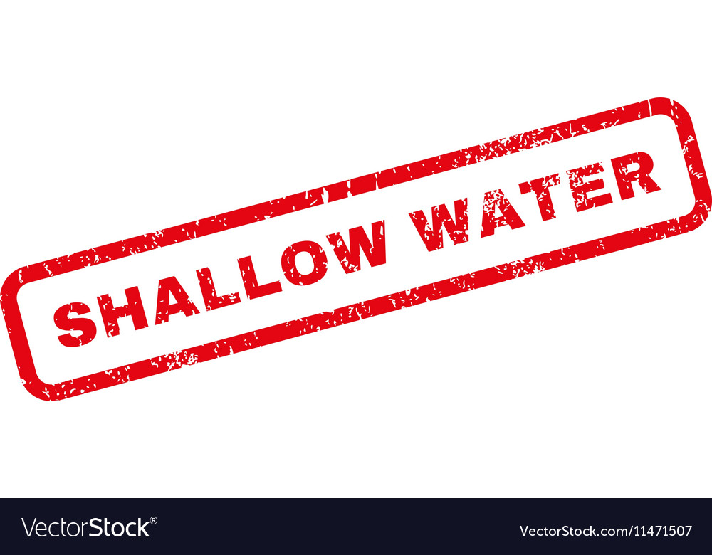 Shallow water rubber stamp Royalty Free Vector Image