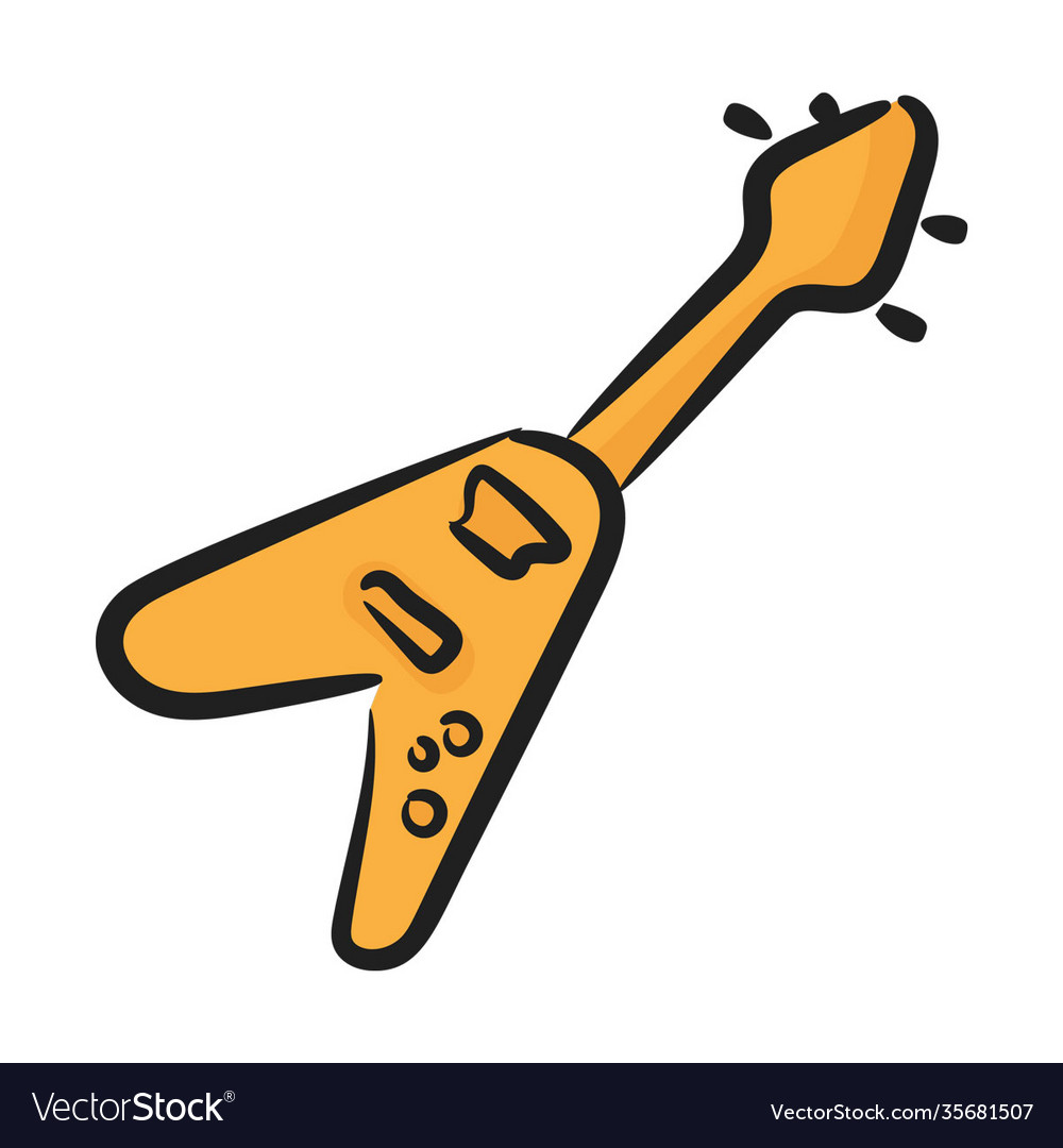 Triangular guitar Royalty Free Vector Image - VectorStock