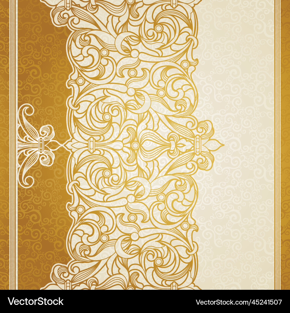 Vintage border in victorian style Royalty Free Vector Image