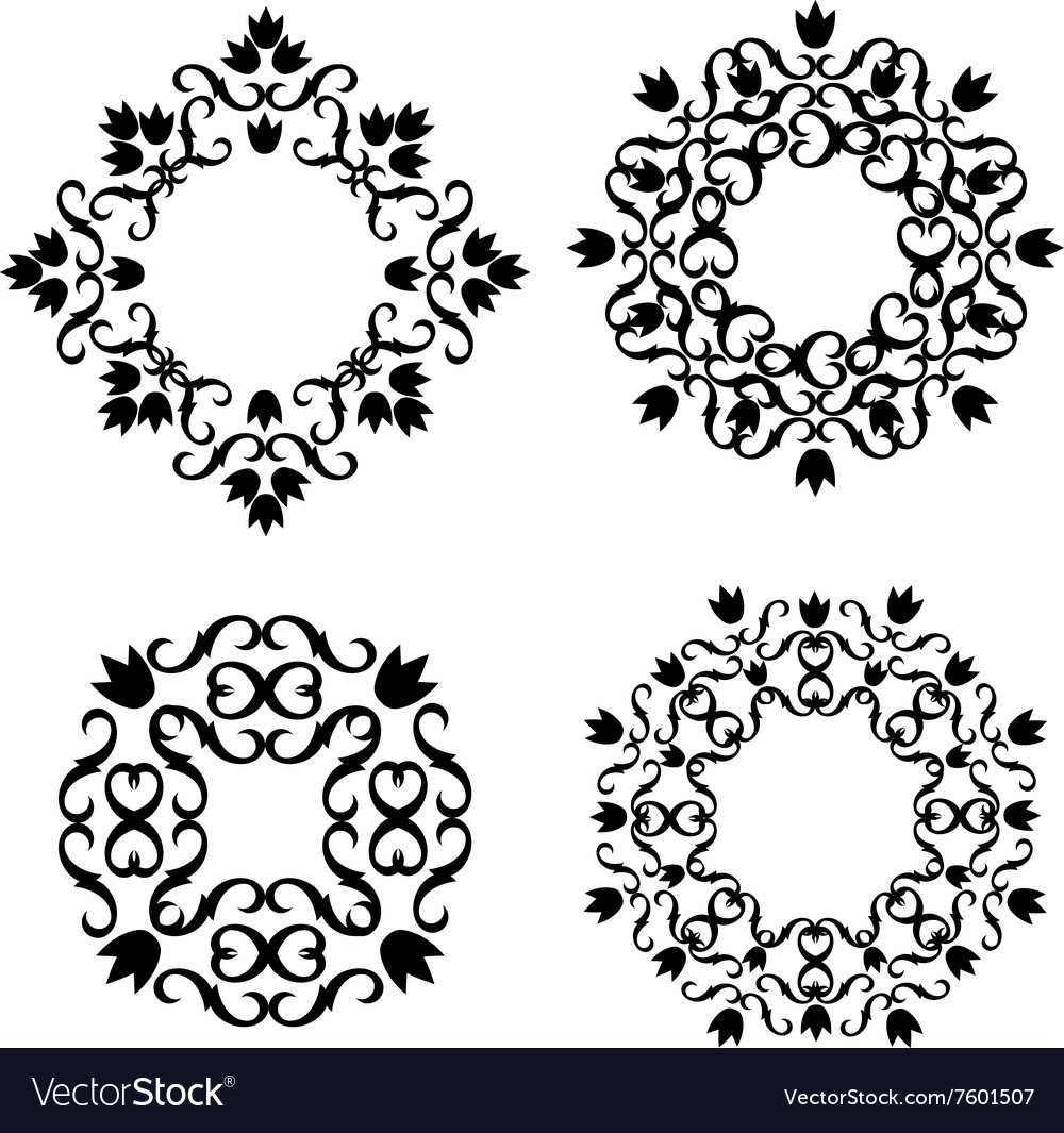Wavy round pattern element Royalty Free Vector Image