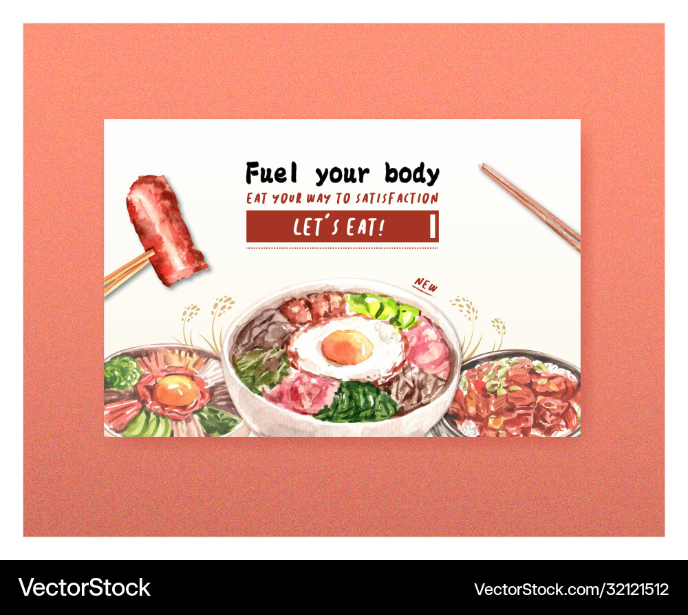 Facebook template with cooking design Royalty Free Vector