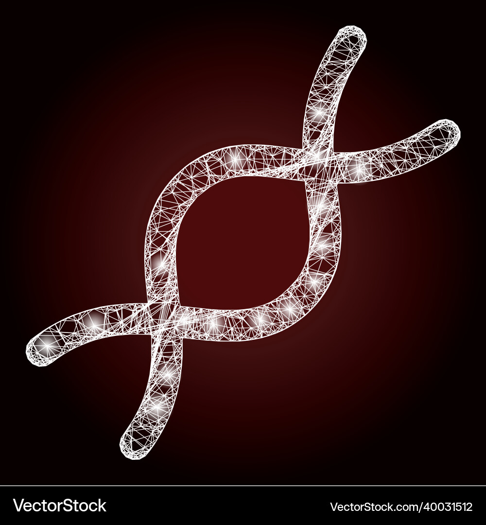 Flare linear mesh genome spiral with glare spots Vector Image