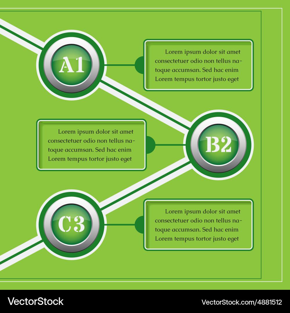 Green infographics banners - design templates Vector Image
