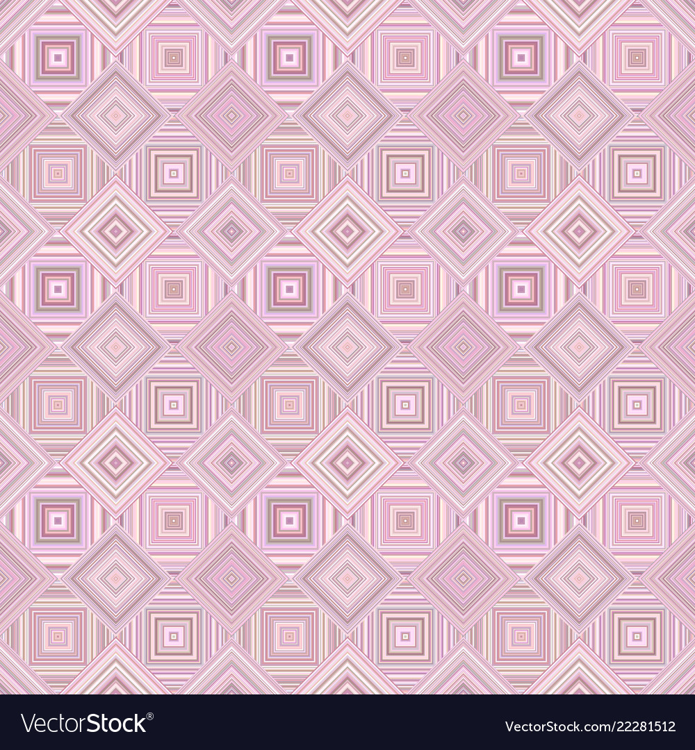 Pink Geometrical Diagonal Square Mosaic Tile Vector Image