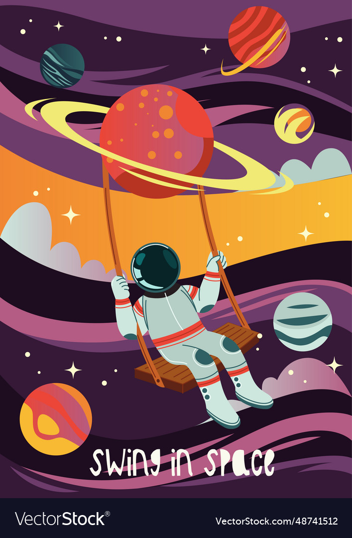 Space poster Royalty Free Vector Image - VectorStock