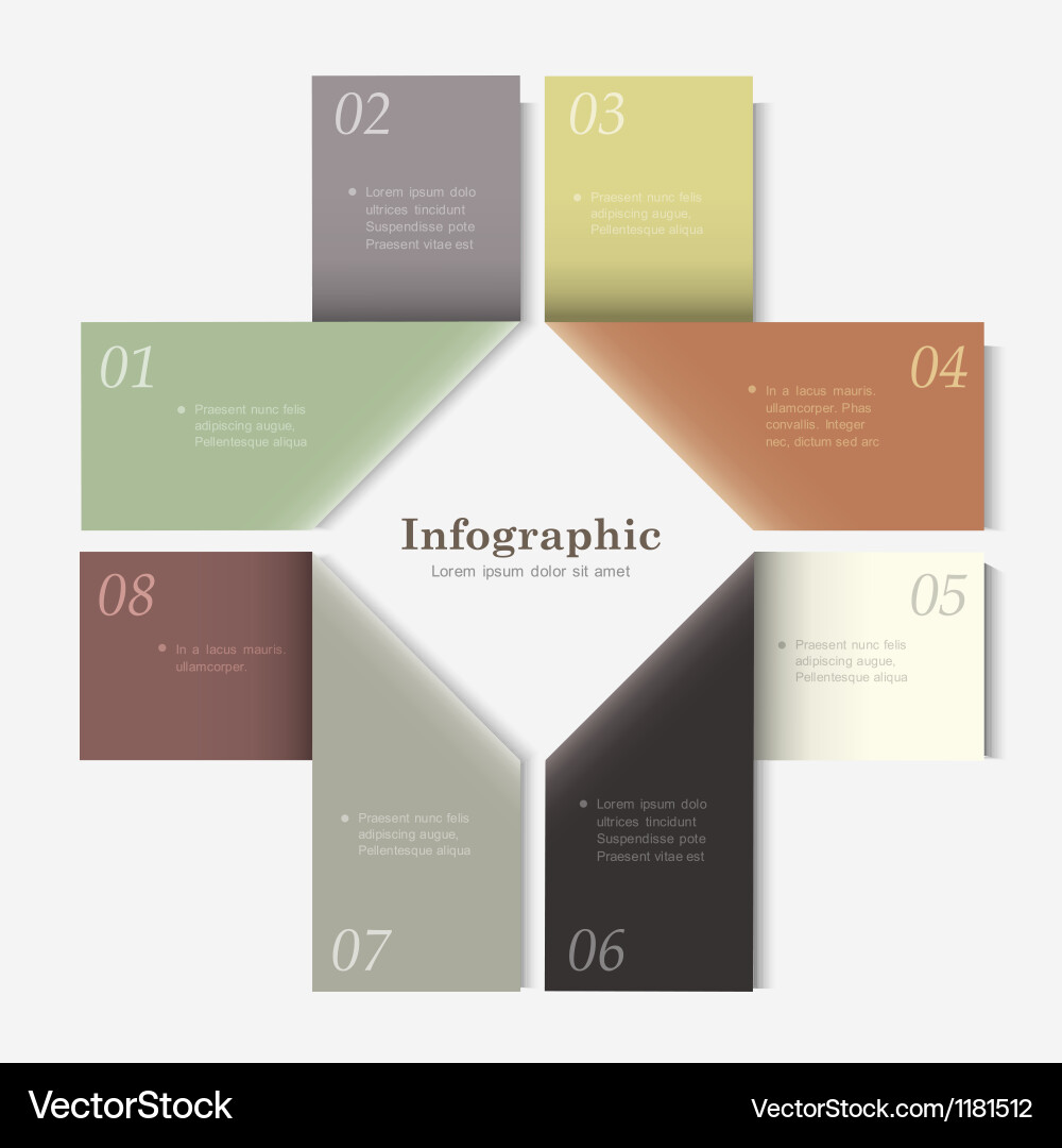 Trendy Design template for infographics website Vector Image