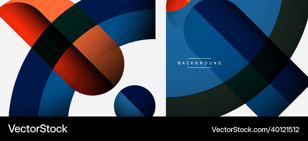 Trendy shapes color minimal design composition Vector Image