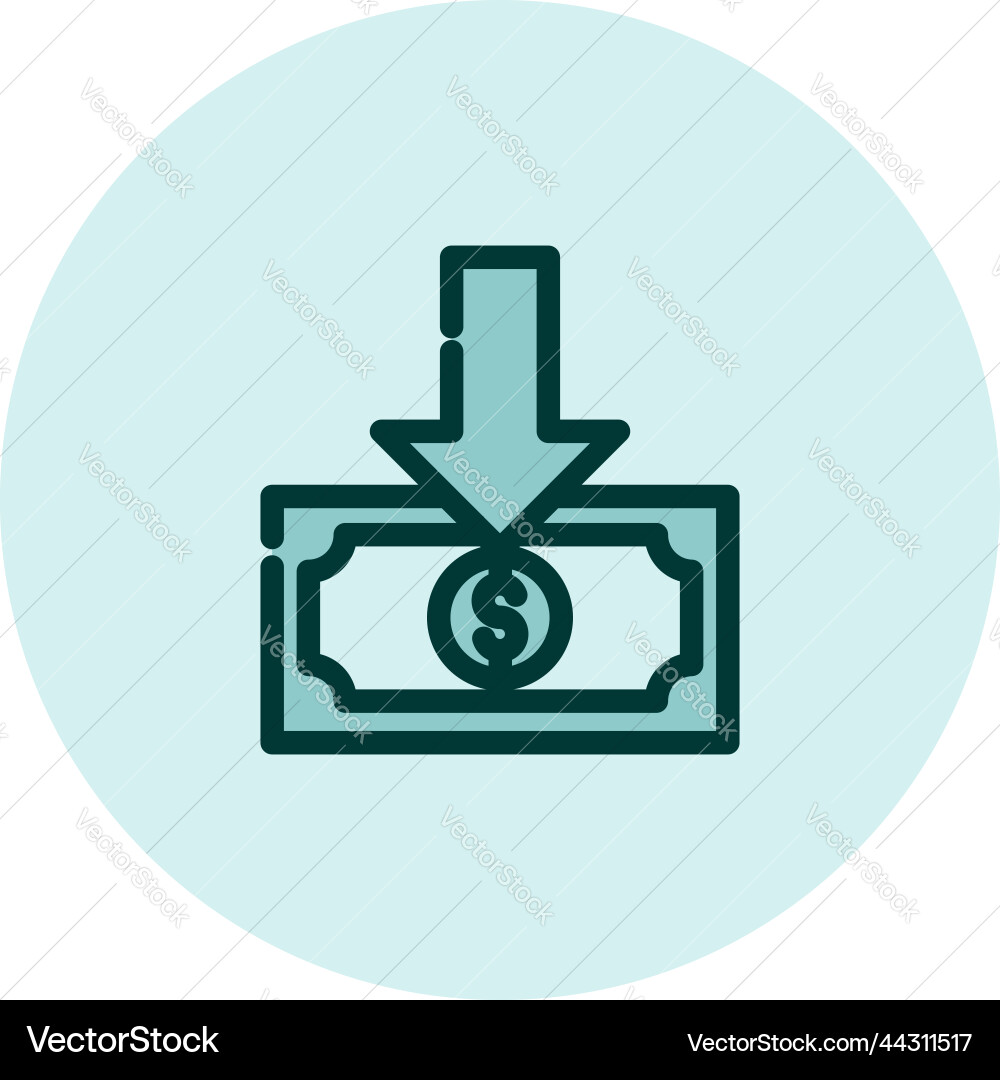 Banking money on a white background Royalty Free Vector