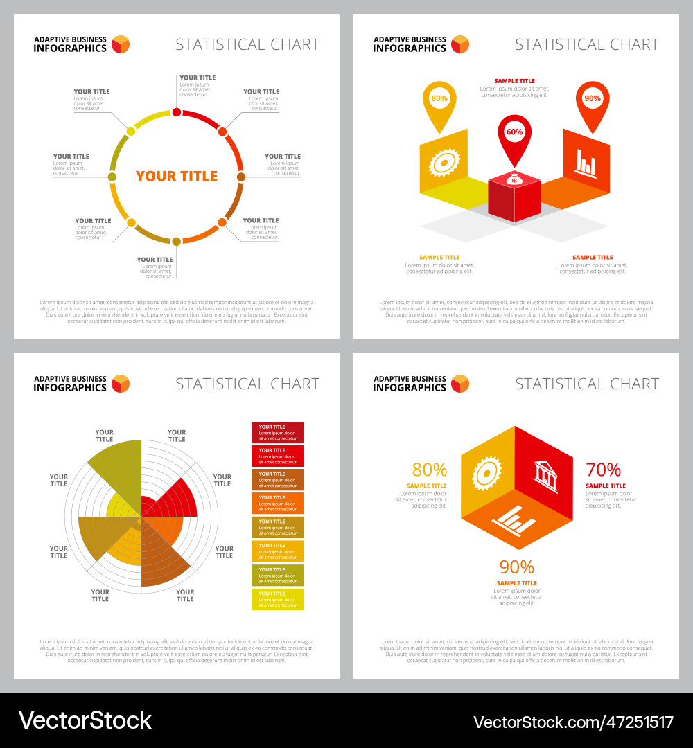 Colorful infographic template collection Vector Image