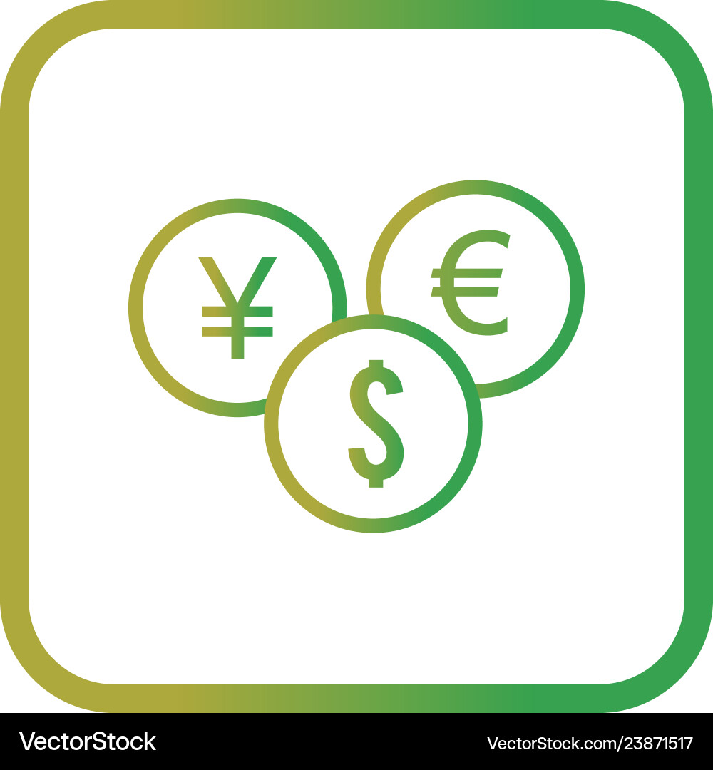 Currencies icon Royalty Free Vector Image - VectorStock