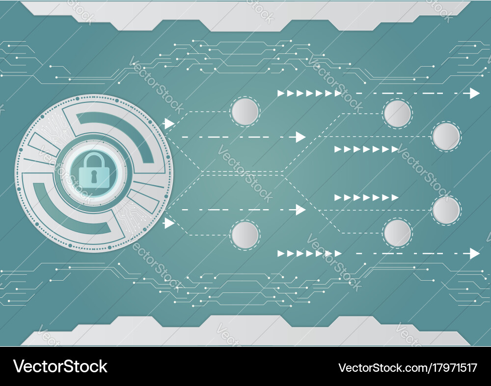 Digital technology and infographic for business Vector Image