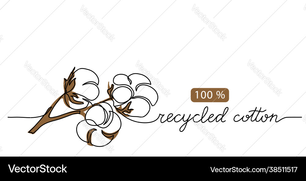 Recycled cotton icon sign Royalty Free Vector Image