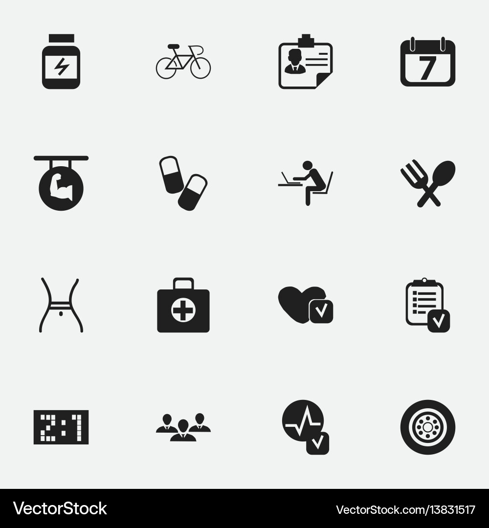 Set of 16 editable complex icons includes symbols Vector Image