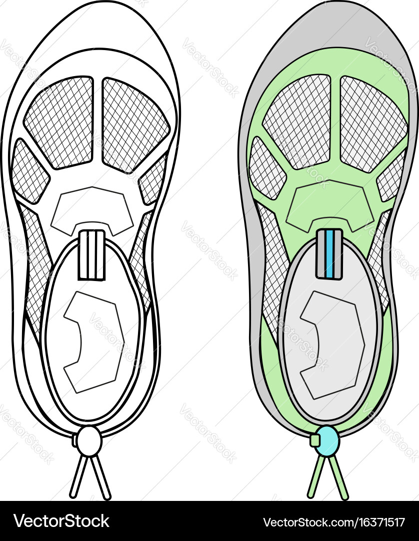 Simple sketch of model sneaker Royalty Free Vector Image