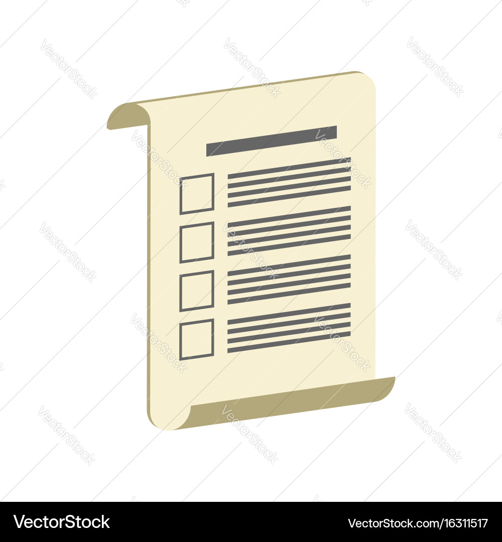 Survey test or voting symbol flat isometric icon Vector Image