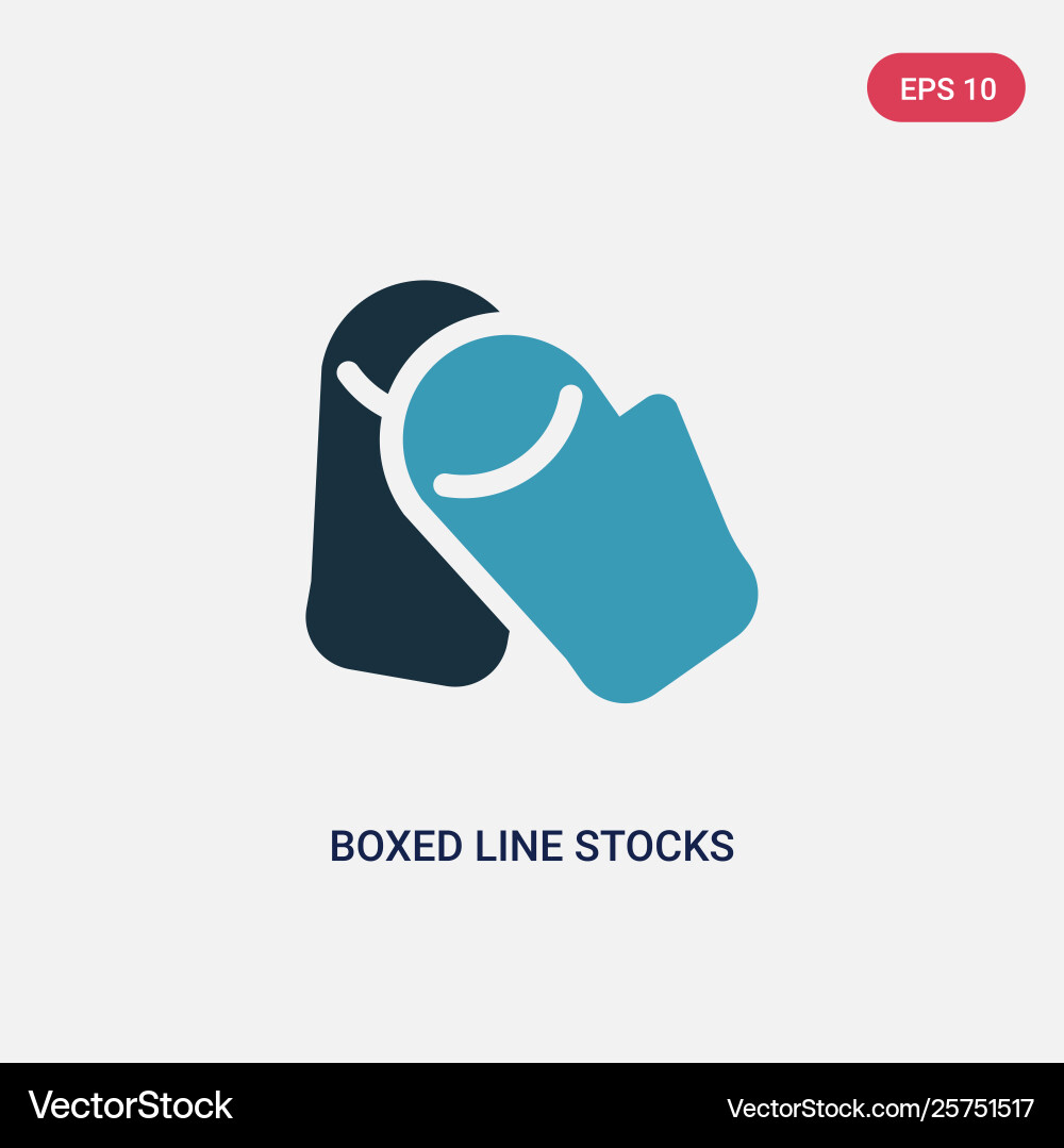 Two color boxed line stocks icon from user Vector Image