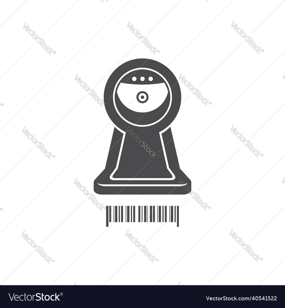 Barcode scanner table Royalty Free Vector Image