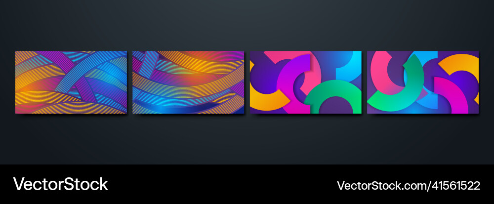 Blend line and c colorful abstract geometric Vector Image