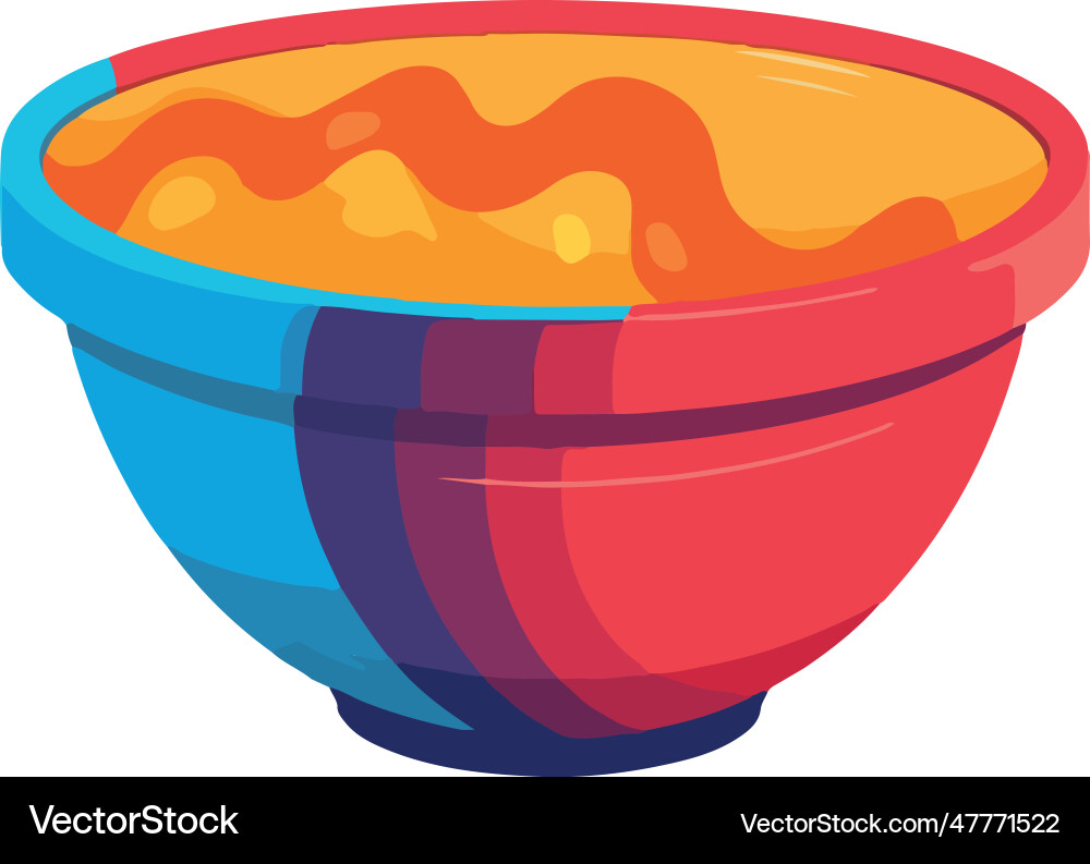 Cute cartoon kitchen bowl design Royalty Free Vector Image