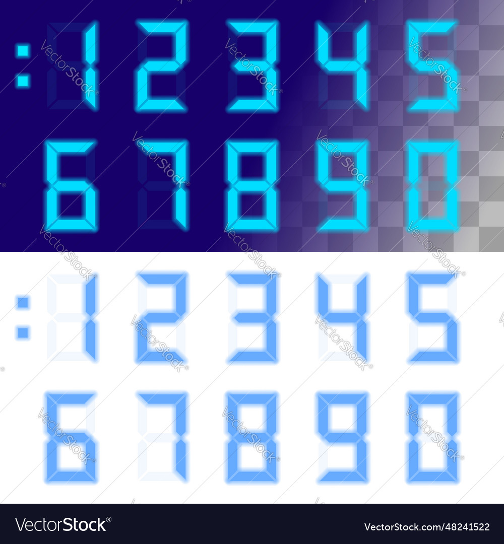 Digital numbers Royalty Free Vector Image - VectorStock