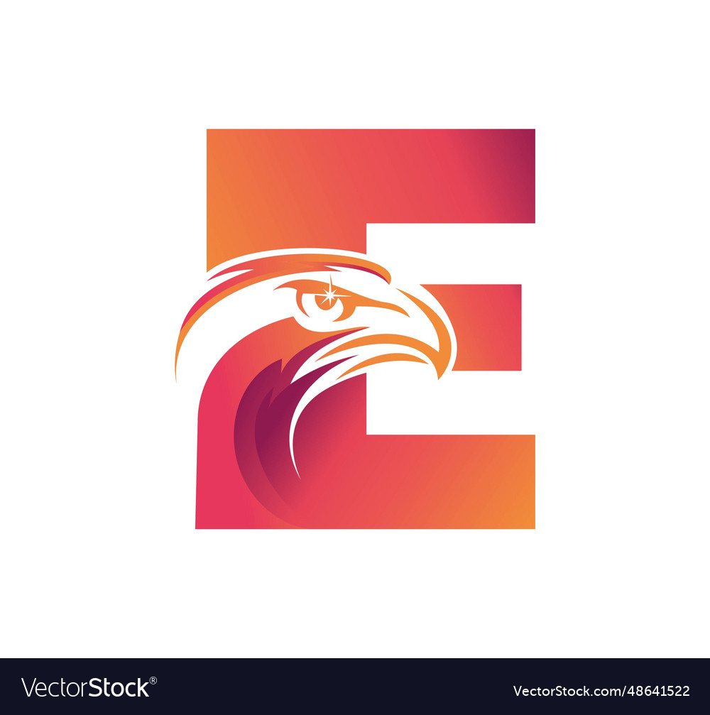 Eagle monogram logo initial letter Royalty Free Vector Image