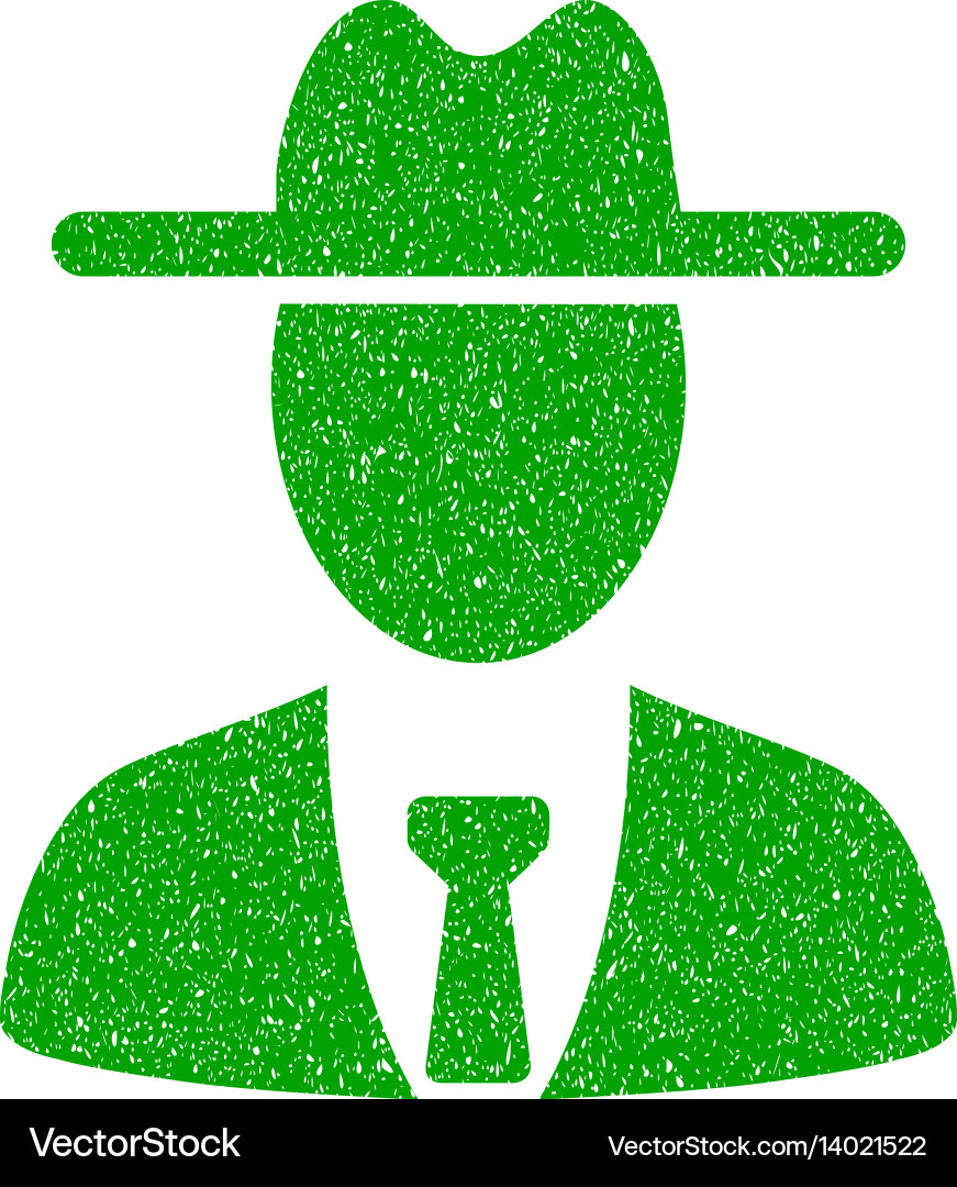 Farmer boss icon grunge watermark Royalty Free Vector Image