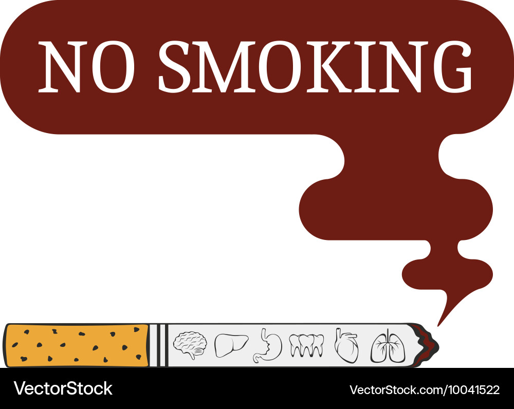 Label o smoking sticker Royalty Free Vector Image