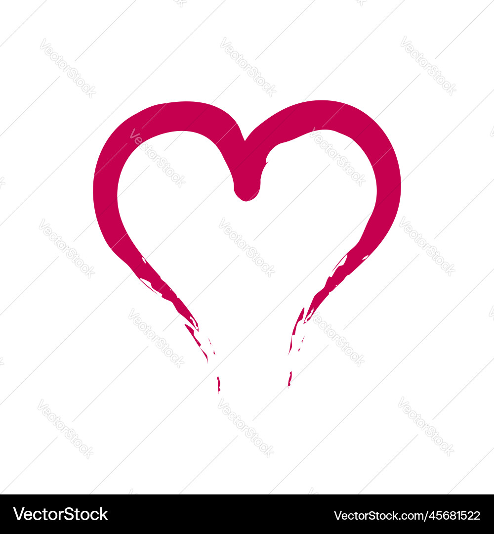 Line art hand drawn love icon Royalty Free Vector Image