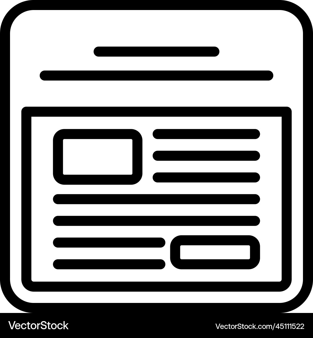 News paper icon Royalty Free Vector Image - VectorStock