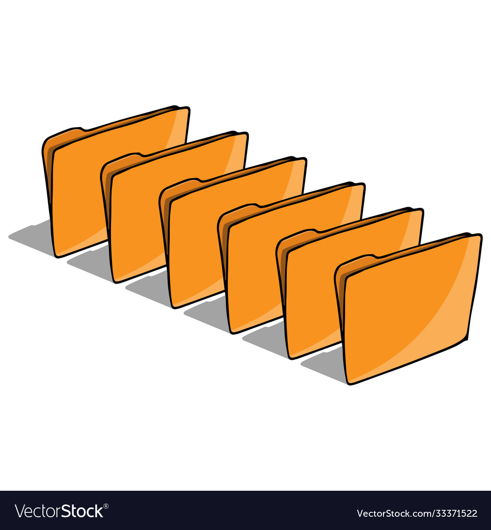Set folder for files icon folder for documents Vector Image