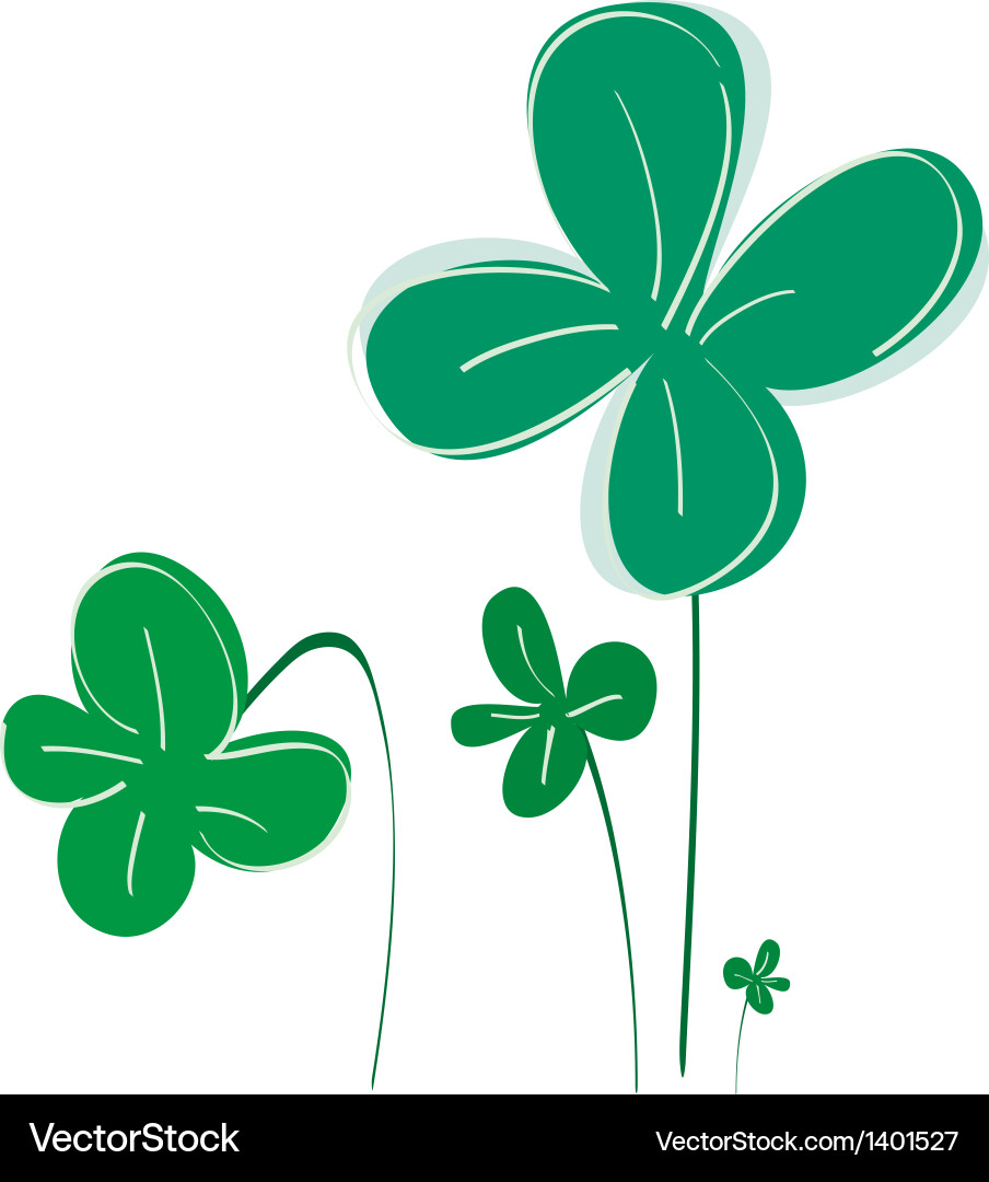 A view of clovers Royalty Free Vector Image - VectorStock