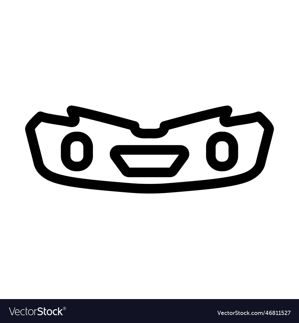 Bumper thick line icon for personal Royalty Free Vector