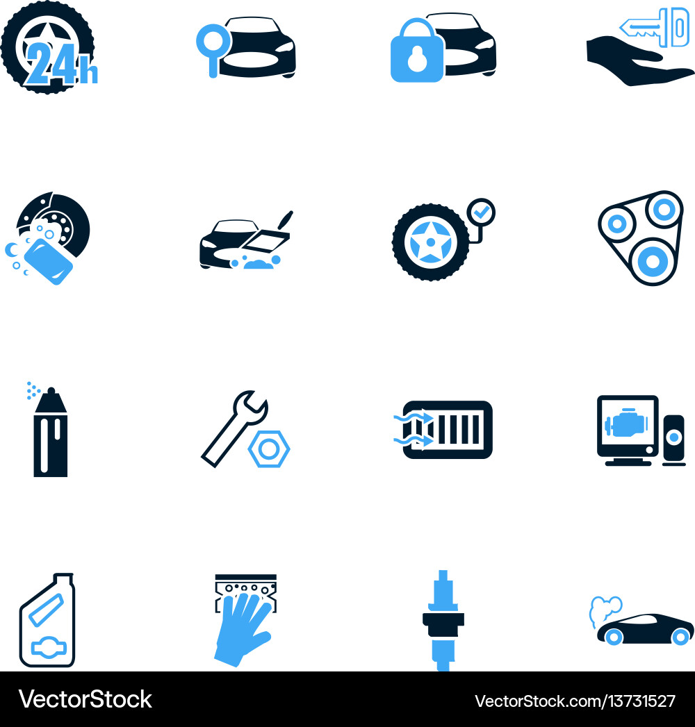 Car shop icons set Royalty Free Vector Image - VectorStock