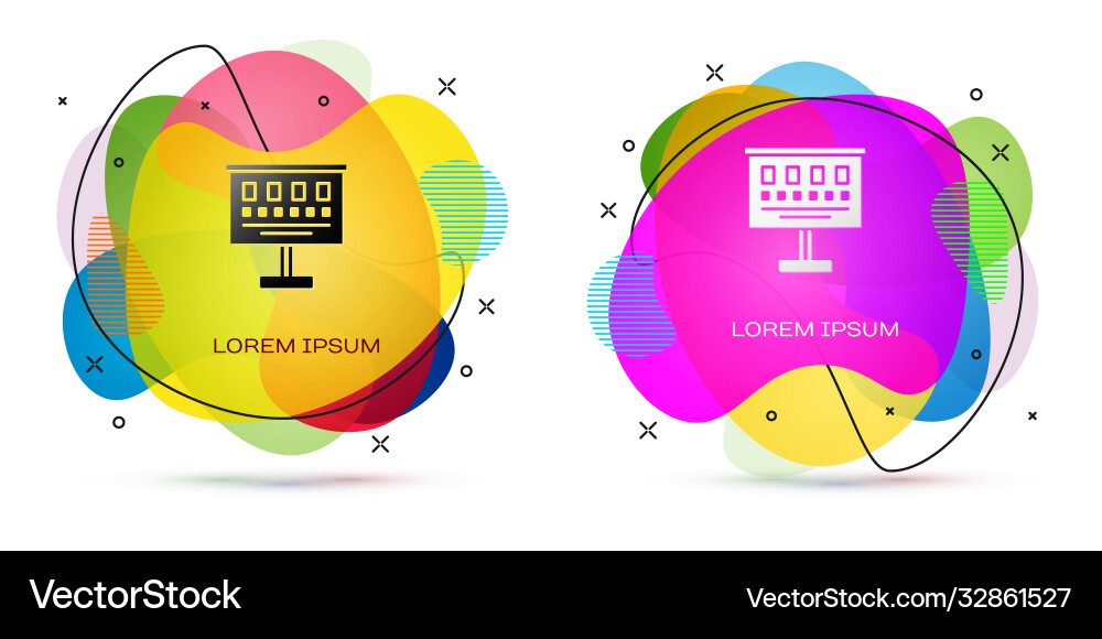 Color eye test chart icon isolated on white Vector Image