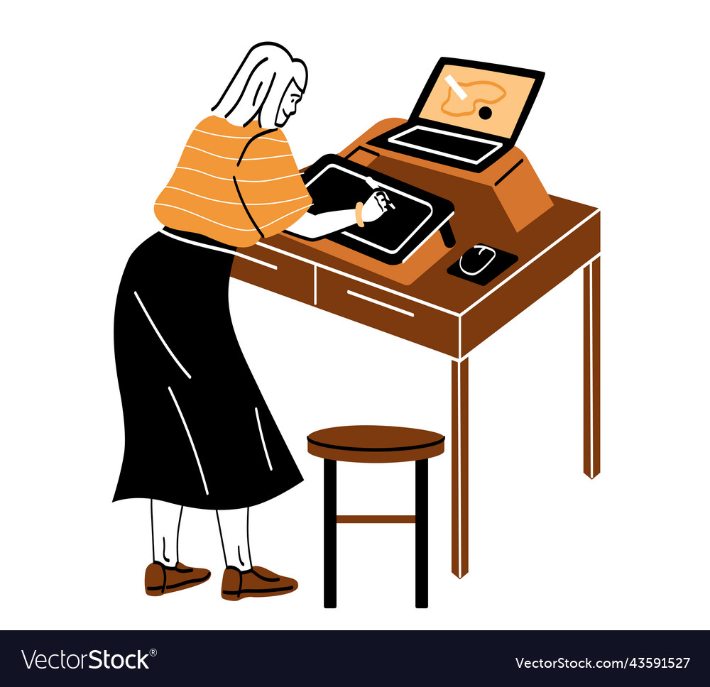 Creative worker concept Royalty Free Vector Image